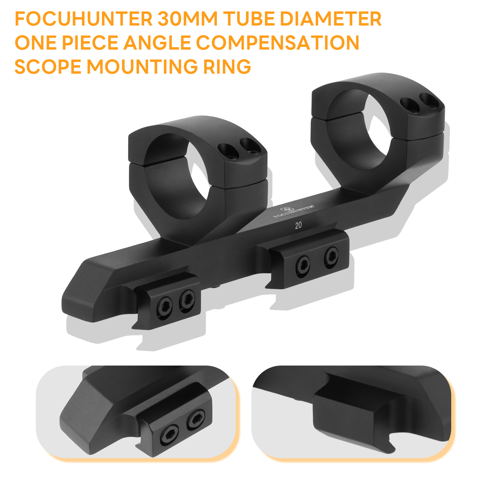 Focuhunter 30mm 20 MOA Cant Scope Mount | Focuhunter