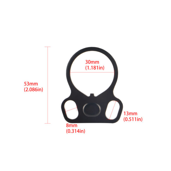 AR Rifle End Plate Dual Loop Ambidextrous Sling Mount | Focuhunter