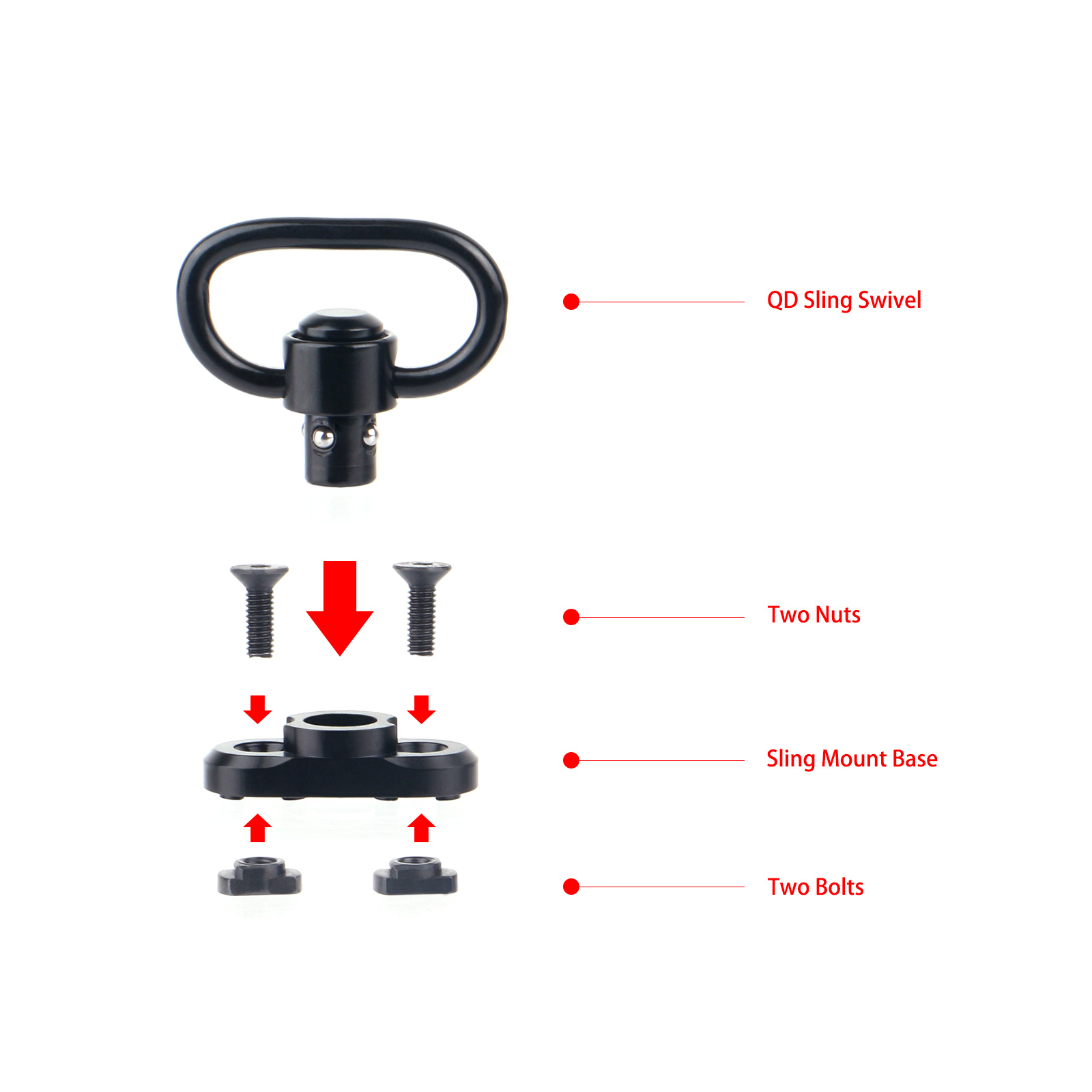 M-LOK Sling Swivel Mounts QD sling swivel loop | Focuhunter